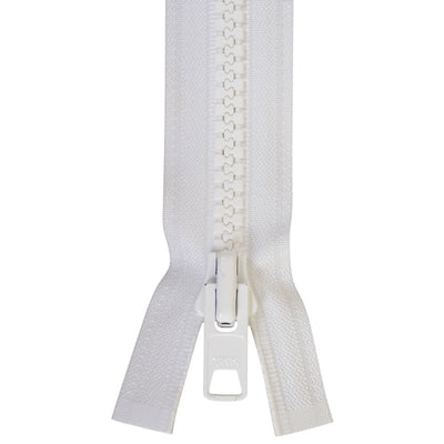 "#10 Vislon White 48"" Lock-Slide – Ennis Fabrics